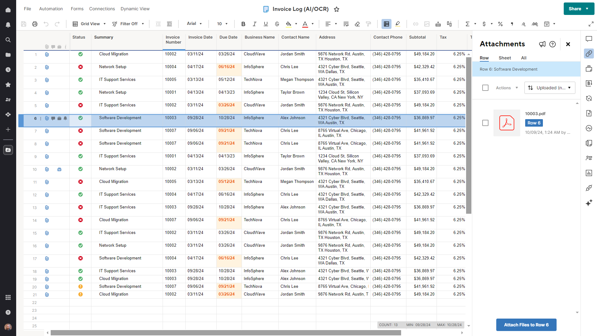 PDF AI Extractor for Smartsheet: Transform Unstructured Data into Actionable Insights | Smartsheet